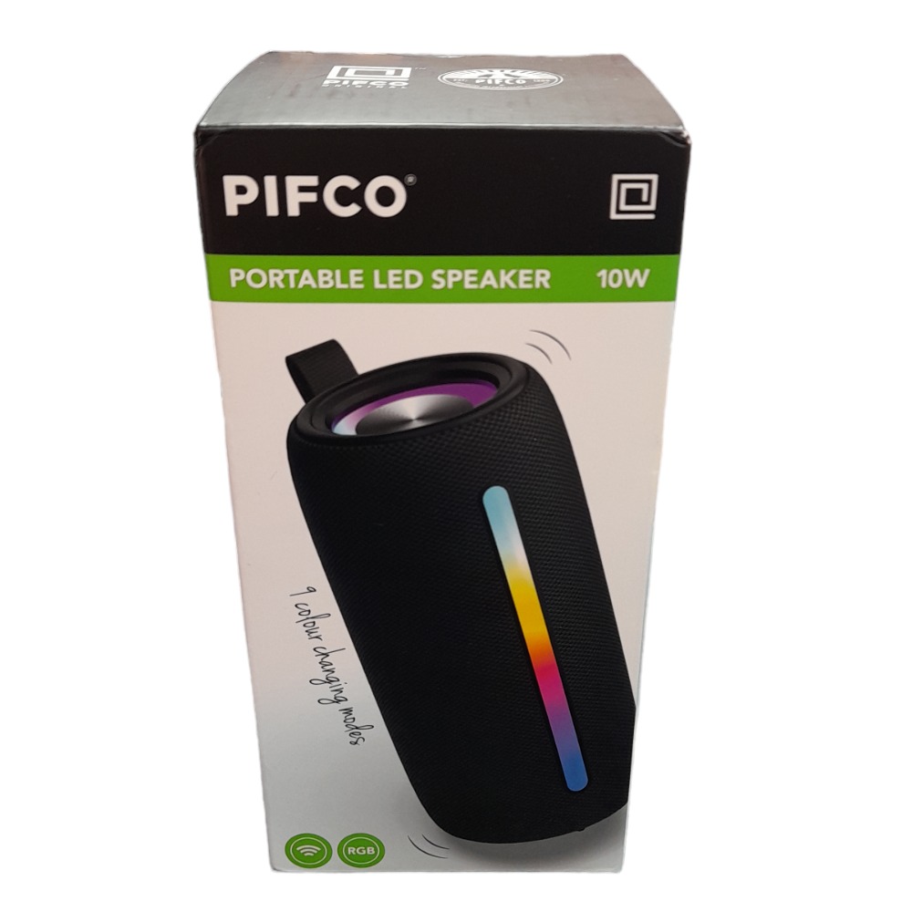 New PIFCO Pifco Portable LED Speaker - Own4Less